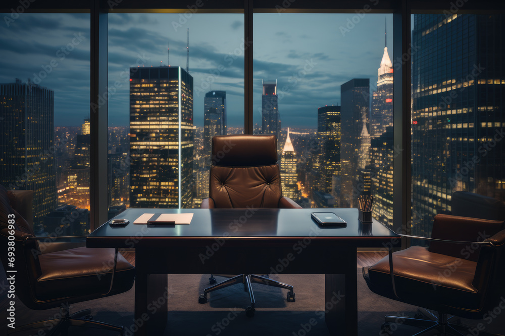 corporate office room with empty seats , luxury office room decoration ...