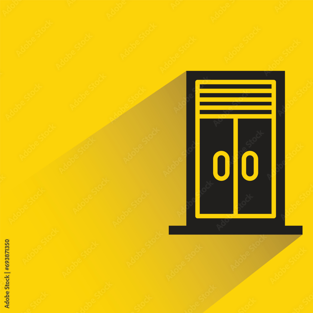 window pane icon with shadow on yellow background Stock Vector | Adobe ...