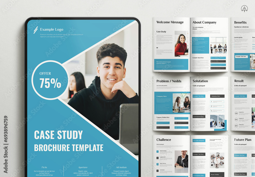 Case Study Brochure Template Stock Template | Adobe Stock