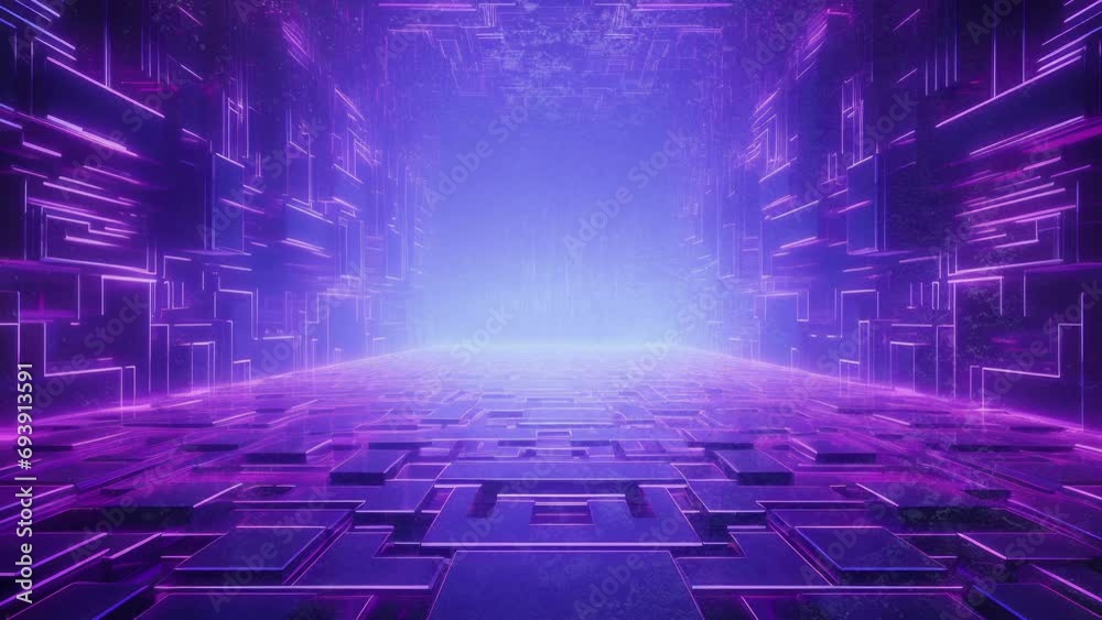 Synthwave tech Digital synthwave violet abstract background tech ...