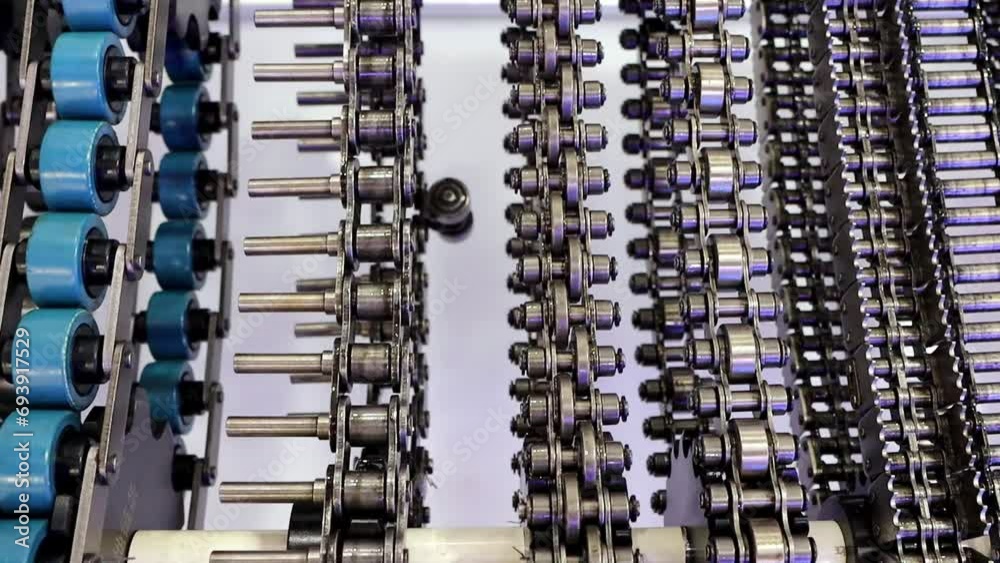 HD, conveyor mechanisms, chain uses a conveyor line. E-commerce ...