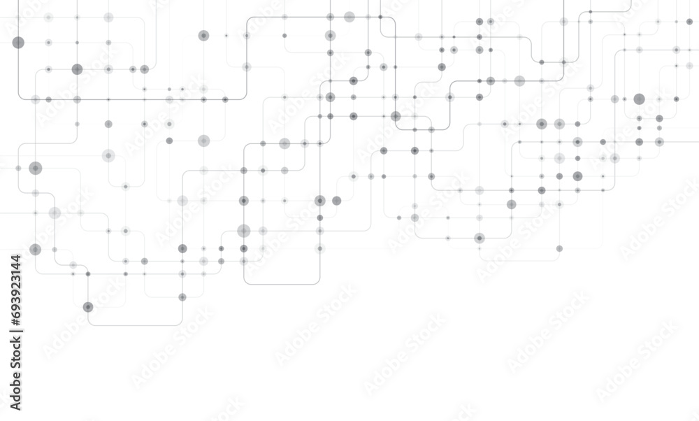 Circuit connect lines and dots. Network technology and Connection ...