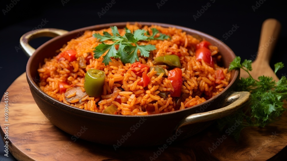 Jollof Rice: Flavorful West African One-Pot Delight Stock Photo | Adobe ...