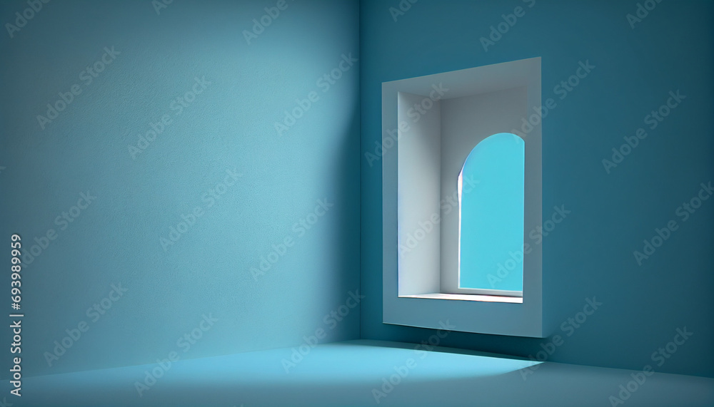 Minimal abstract light blue background for product presentation. Shadow ...