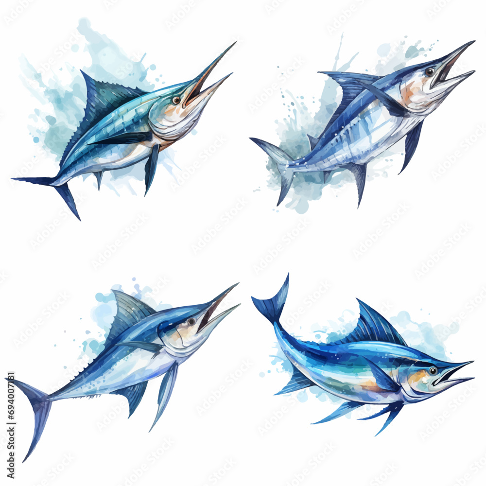 Vektorová grafika „fish, sea, fishing, vector, animal, illustration ...