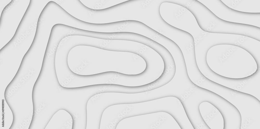 Abstract paper cut style background design. Geometric layered curve ...