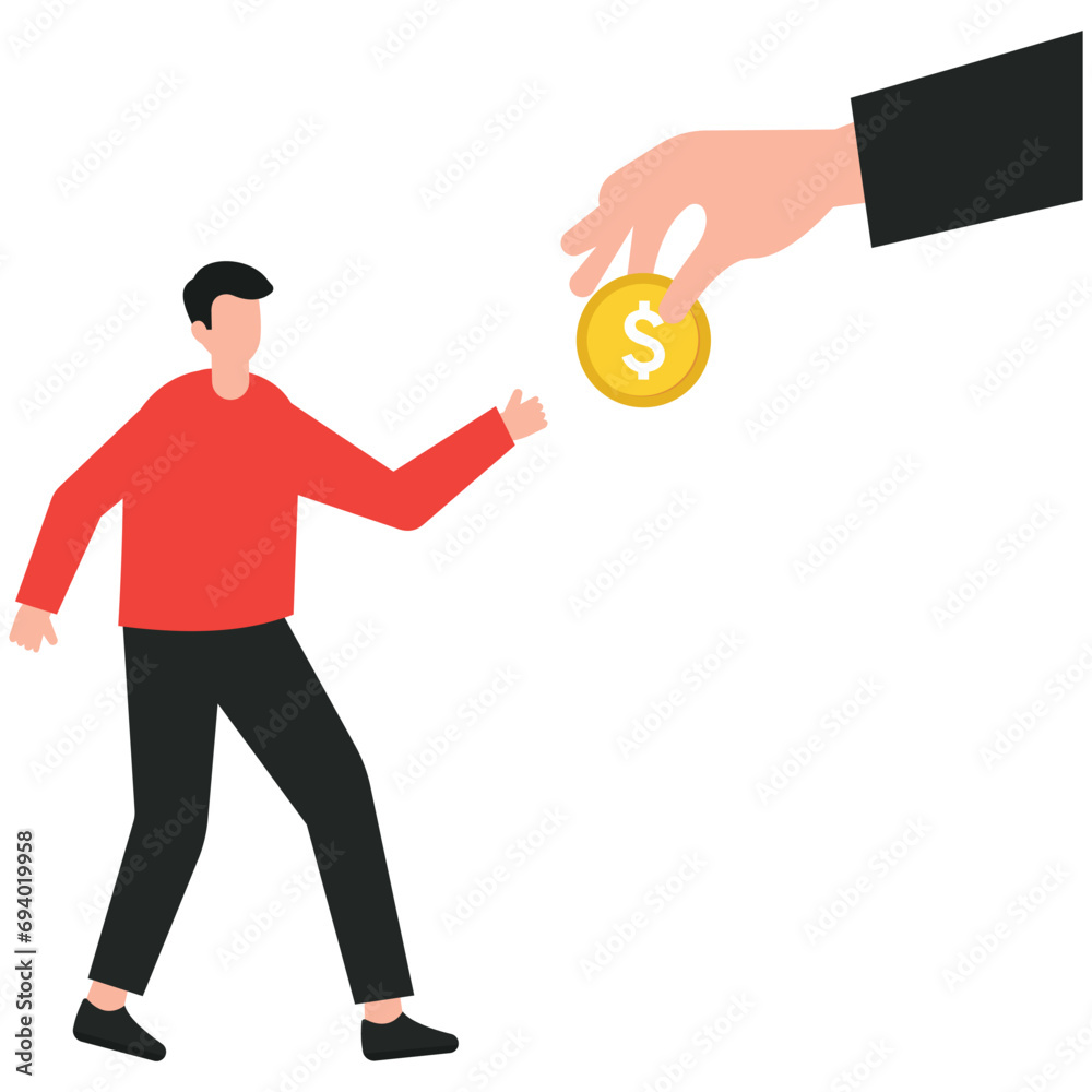 "Refusal of illegal money" illustrations depict visuals symbolizing ...