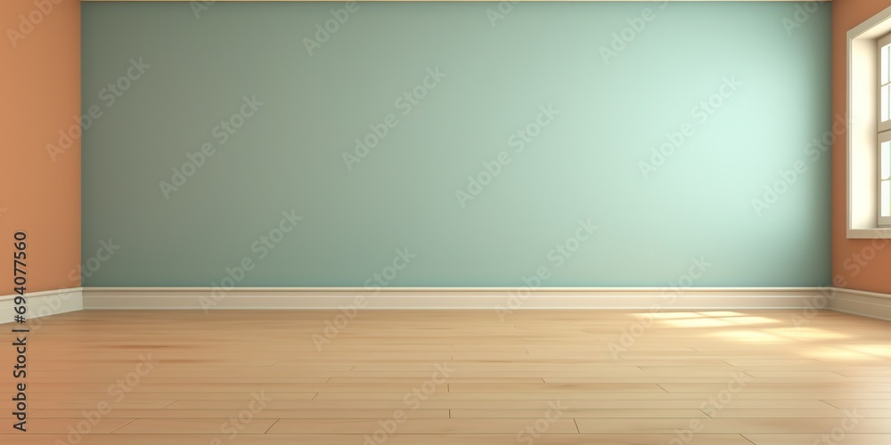 blank clean empty room with natural light from window with hardwood ...