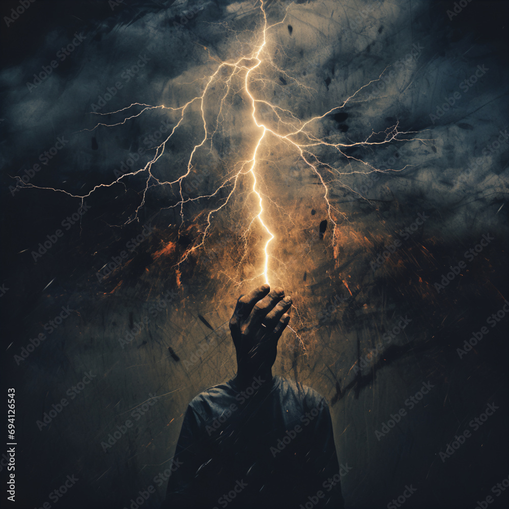 Hyper-Realistic Creepy Poster with Lightning Details and Unsettling ...