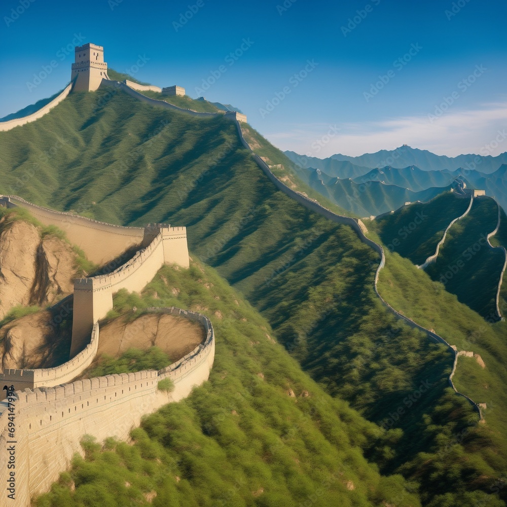 The Great Wall of China, built by the Qin Dynasty in the 3rd century BC ...