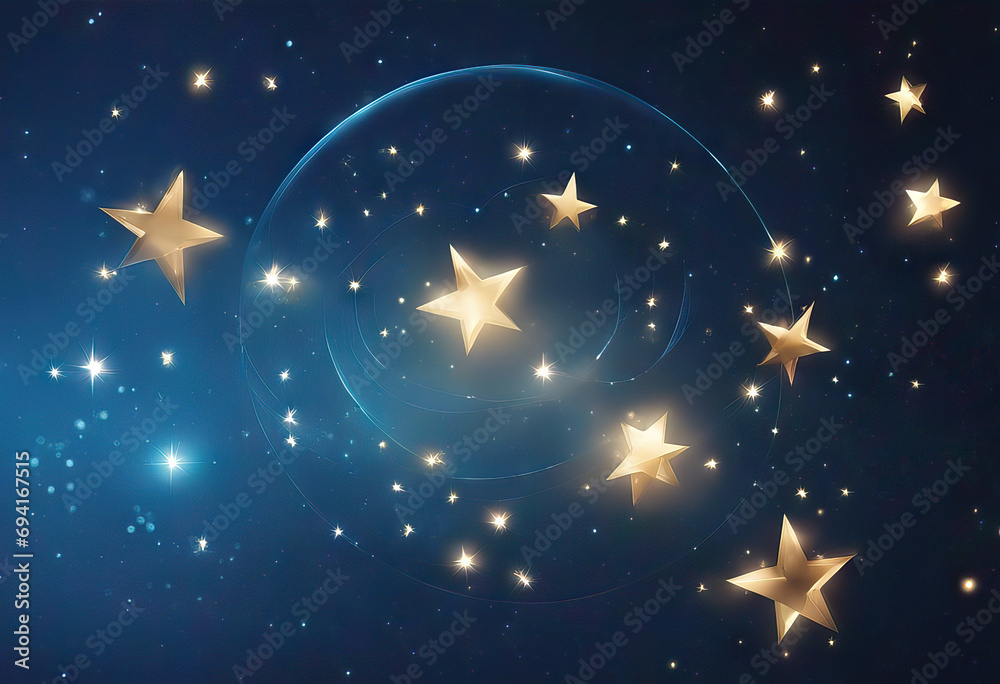 Magic Space. Fairy Dust. Infinity. Abstract Universe Background. Blue ...