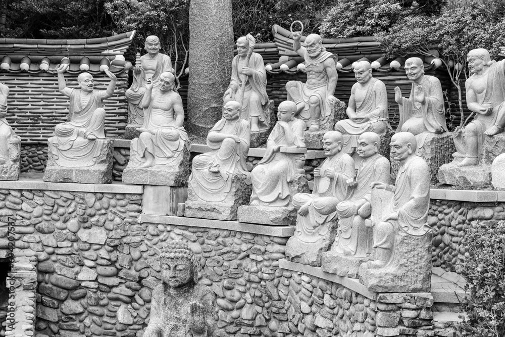 Statues at Have Dong Gong Yang Temple in South Korea Stock Photo ...