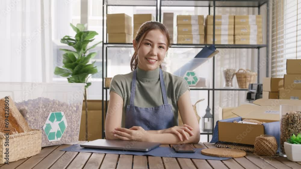 Save the planet earth Eco friendly packaging box in net zero waste store asian seller digital ...