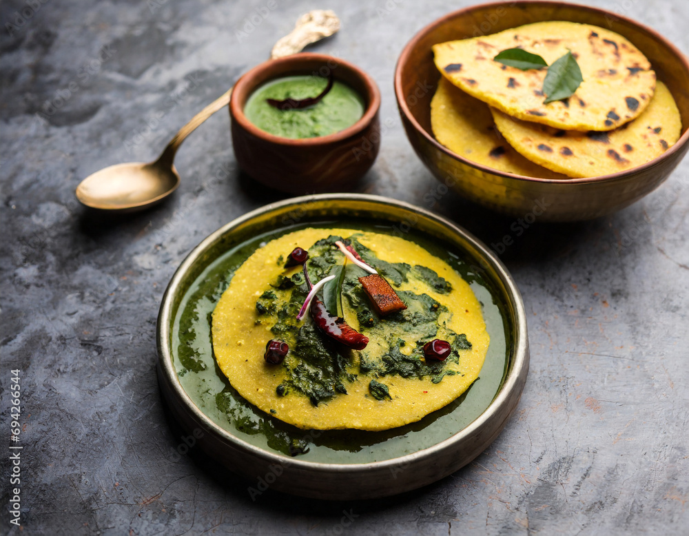 makki di roti with sarson ka saag, popular punjabi main course recipe ...