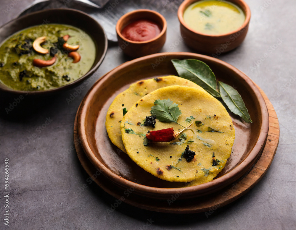 makki di roti with sarson ka saag, popular punjabi main course recipe ...