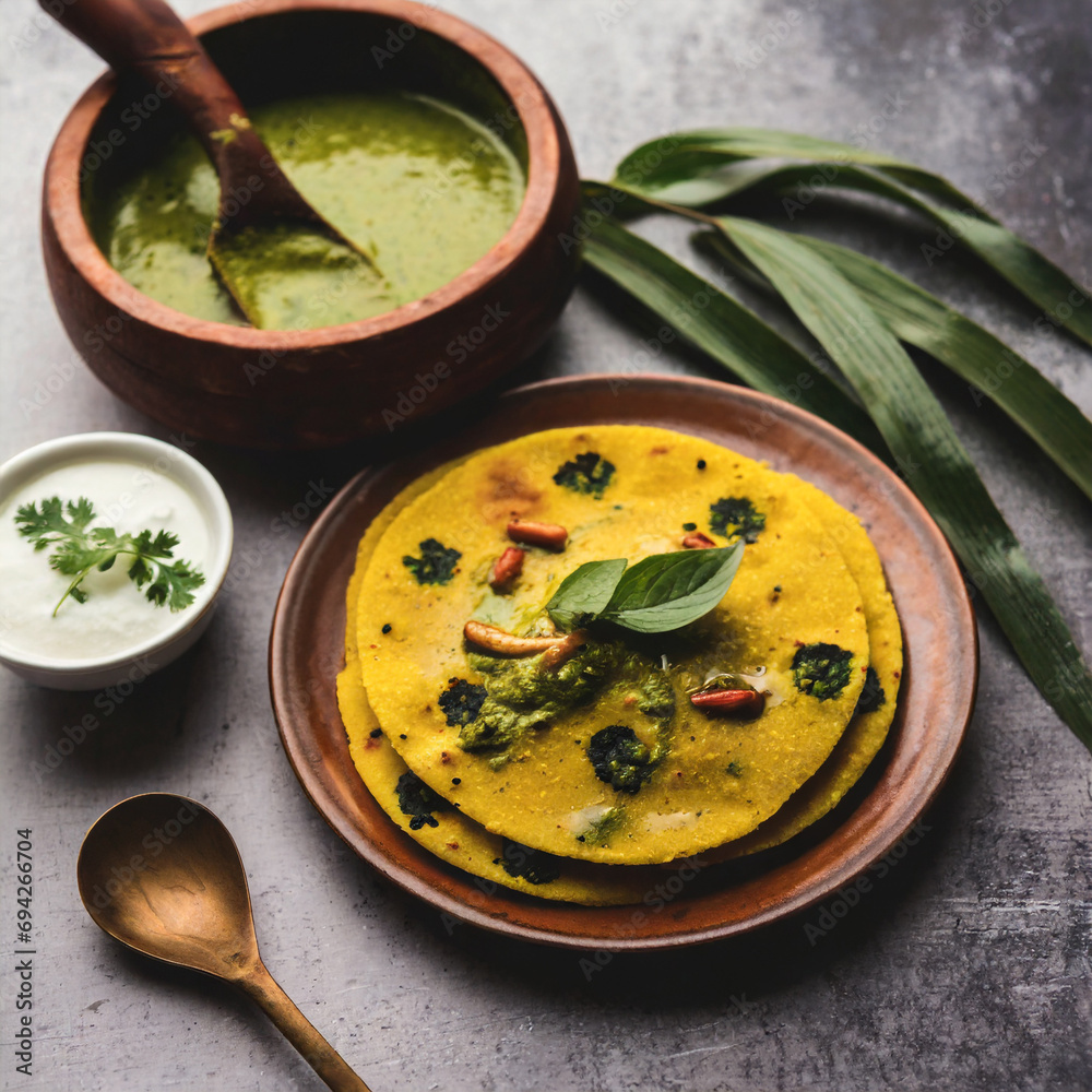 makki di roti with sarson ka saag, popular punjabi main course recipe ...