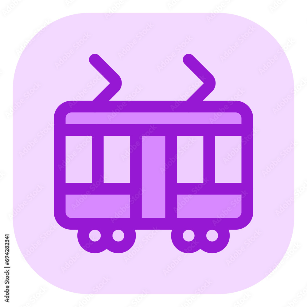 Editable tram vector icon. Vehicles, transportation, travel. Part of a ...