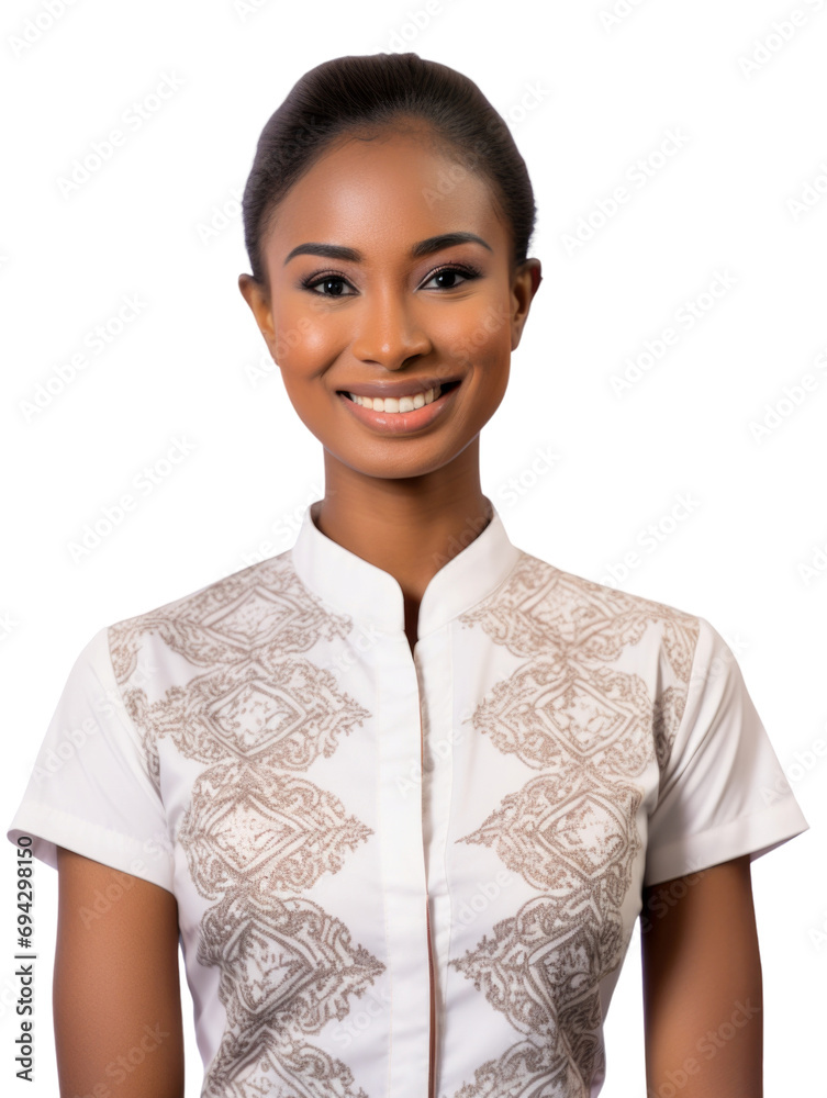 Female native thai masseuse with thai traditional uniform in ...