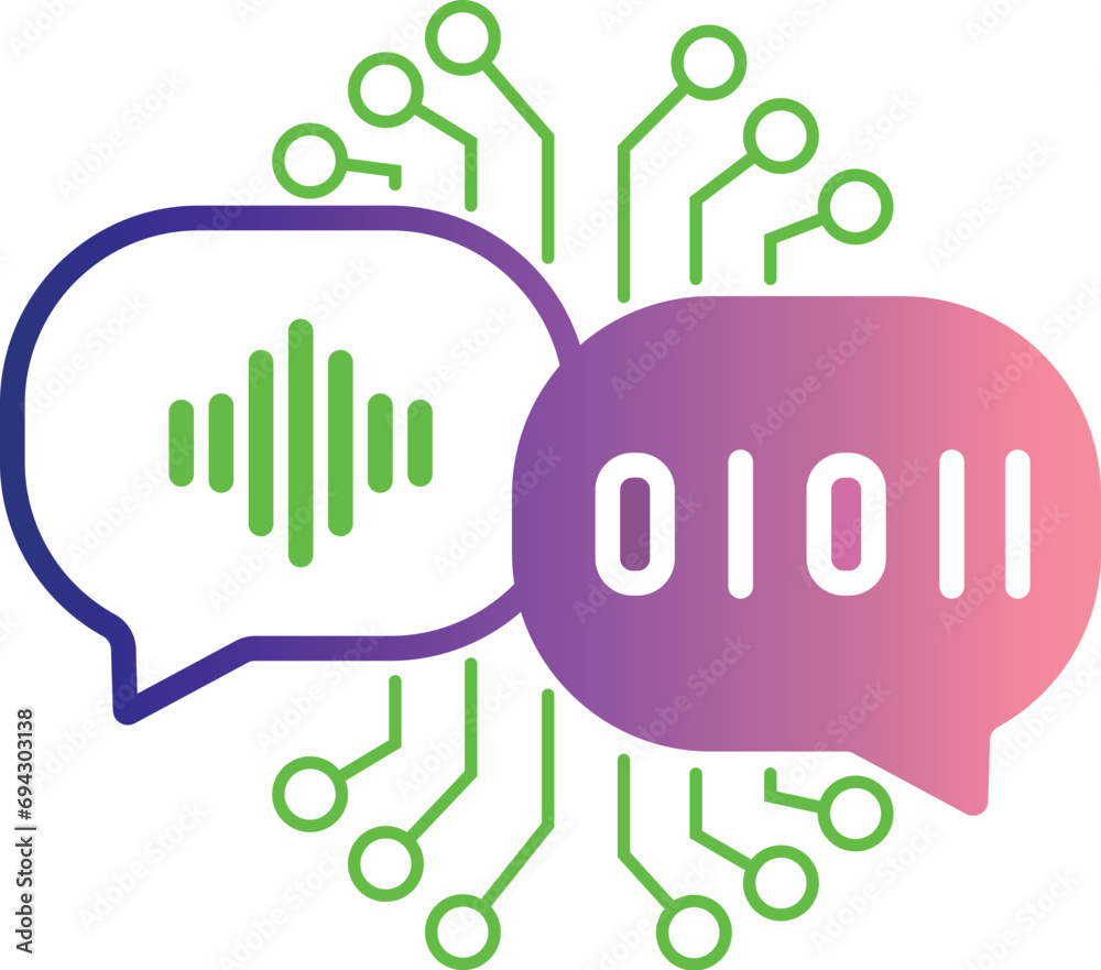 Icon of large language model, LLM, generative ai chat conversation ...