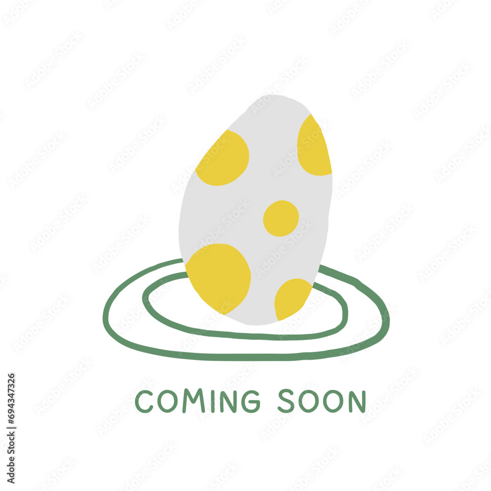 Coming soon cute postcard about new born baby, pregnant mother, mom ...