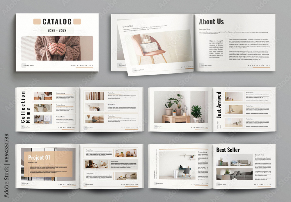 Digital Product Catalog Layout Template Landscape Stock Template ...