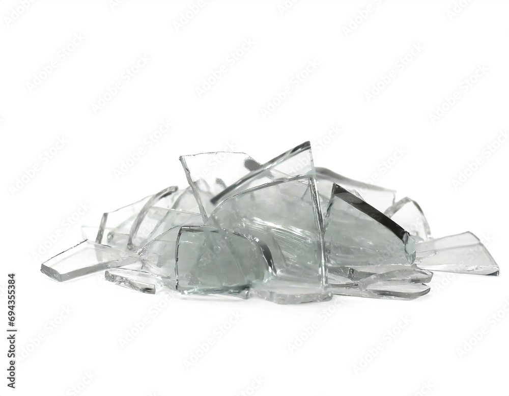 Altglas scherben isoliert auf weißem Hintergrund, Freisteller Stock ...