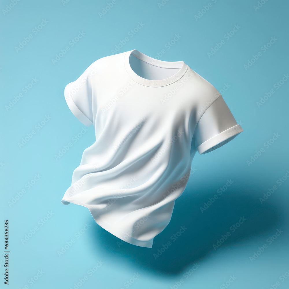 floating blank white t shirt mockup. ai generative Stock Illustration | Adobe Stock