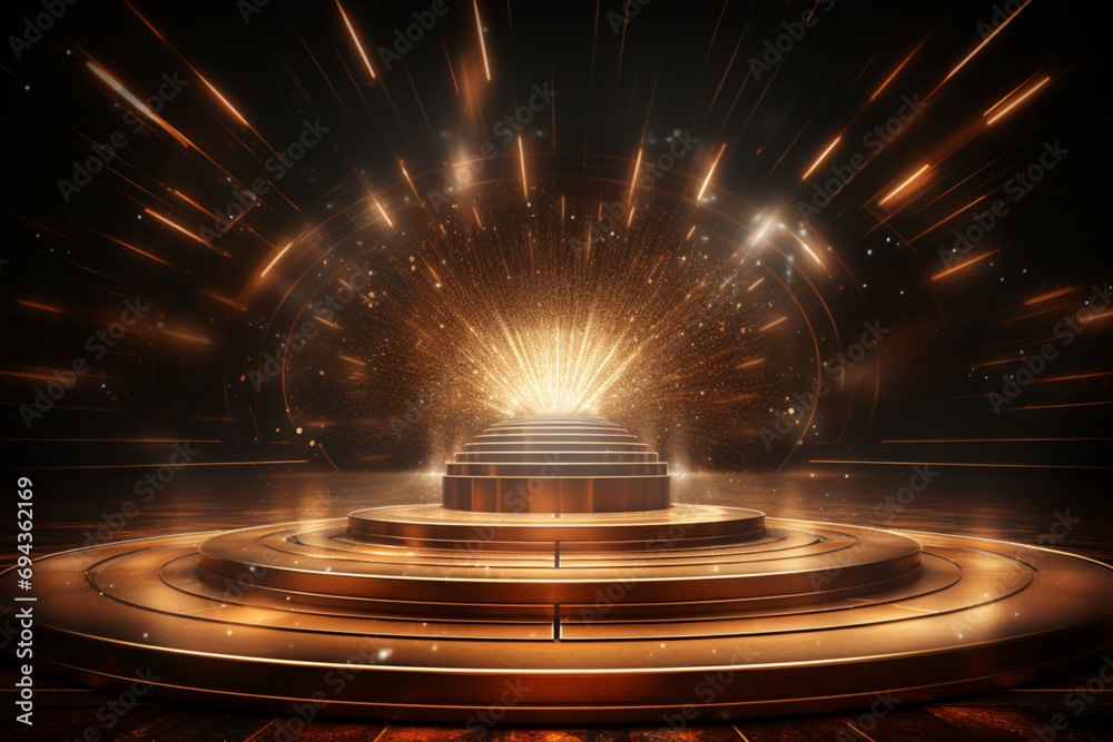 victory stage spotlight background lightening event Stock Photo | Adobe ...