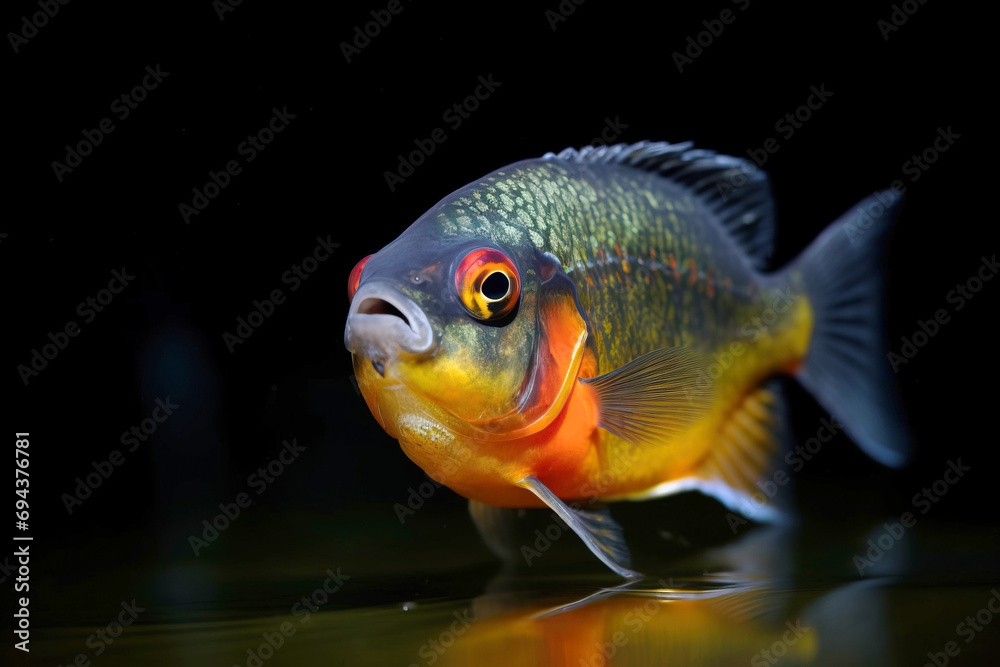 Piranha is a predatory tropical fish, freshwater exotic fauna of the ...