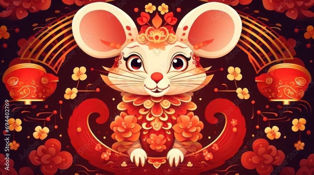 Rat, Zodiac Rat,rat symbol is a beautiful Thai and Chinese architecture ...
