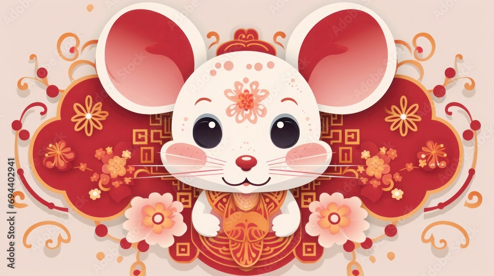 Rat, Zodiac Rat,rat symbol is a beautiful Thai and Chinese architecture ...
