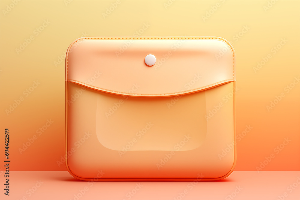 Glassmorphism app icon design, electronic wallet, minimal background ...