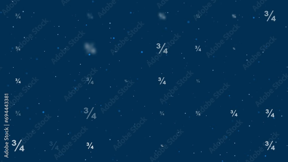 Template animation of evenly spaced three quarters symbols of different ...