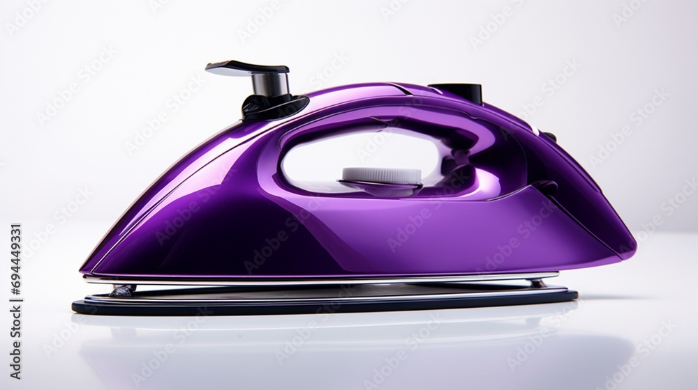 a purple iron, capturing its rich color and precision soleplate, set ...