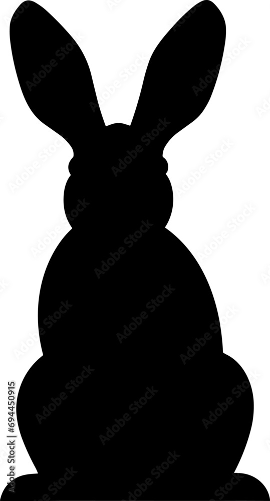 rabit silhouettes on white background. Vector illustration. isolated ...