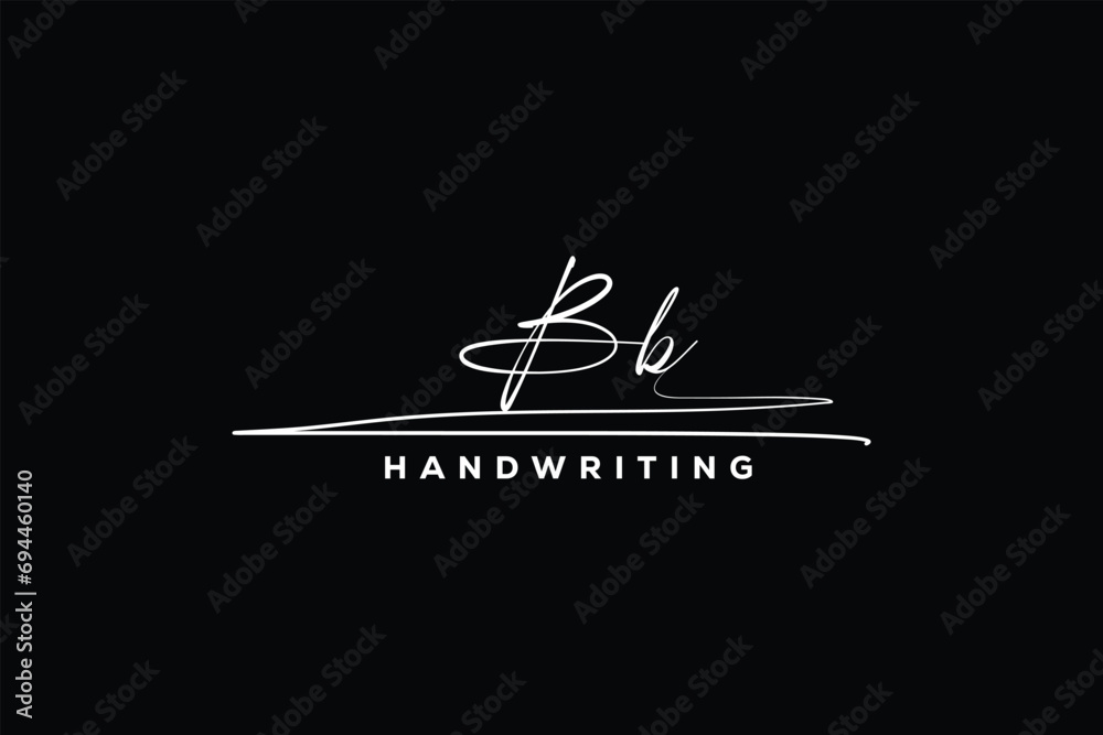 BB initials Handwriting signature logo. BB Hand drawn Calligraphy ...
