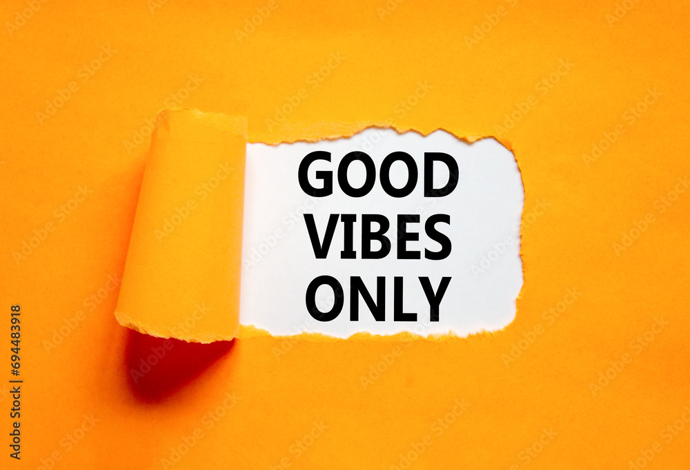 Good vibes only symbol. Concept word Good vibes only on beautiful white ...