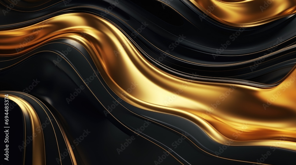 Liquid glass wallpaper with a dark oil flow background or abstract 3D ...