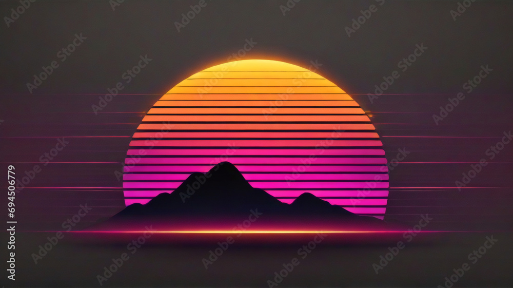 Vibrant VHS style orange pink teal white psychedelic grainy gradient ...
