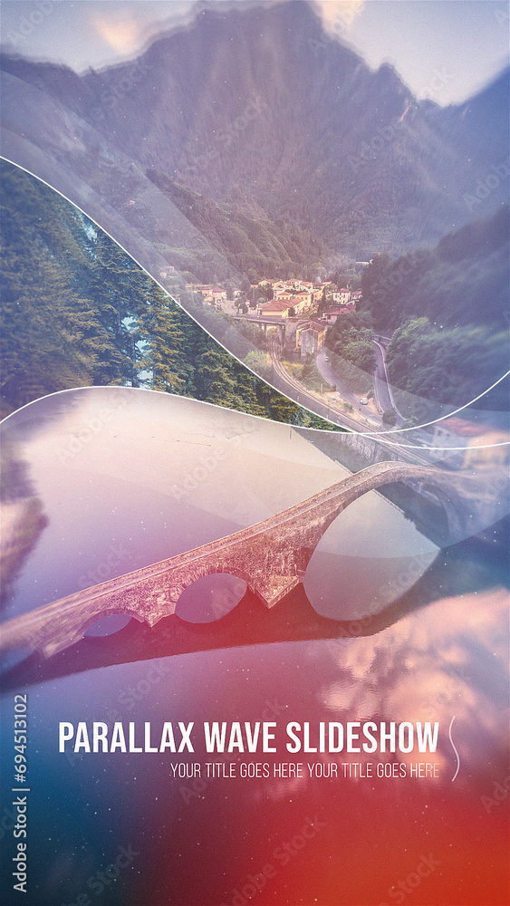 Parallax Wave Slideshow Stock Template | Adobe Stock