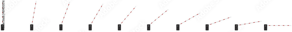 Animated sprite sheet of the closing sequence of a city barrier ...