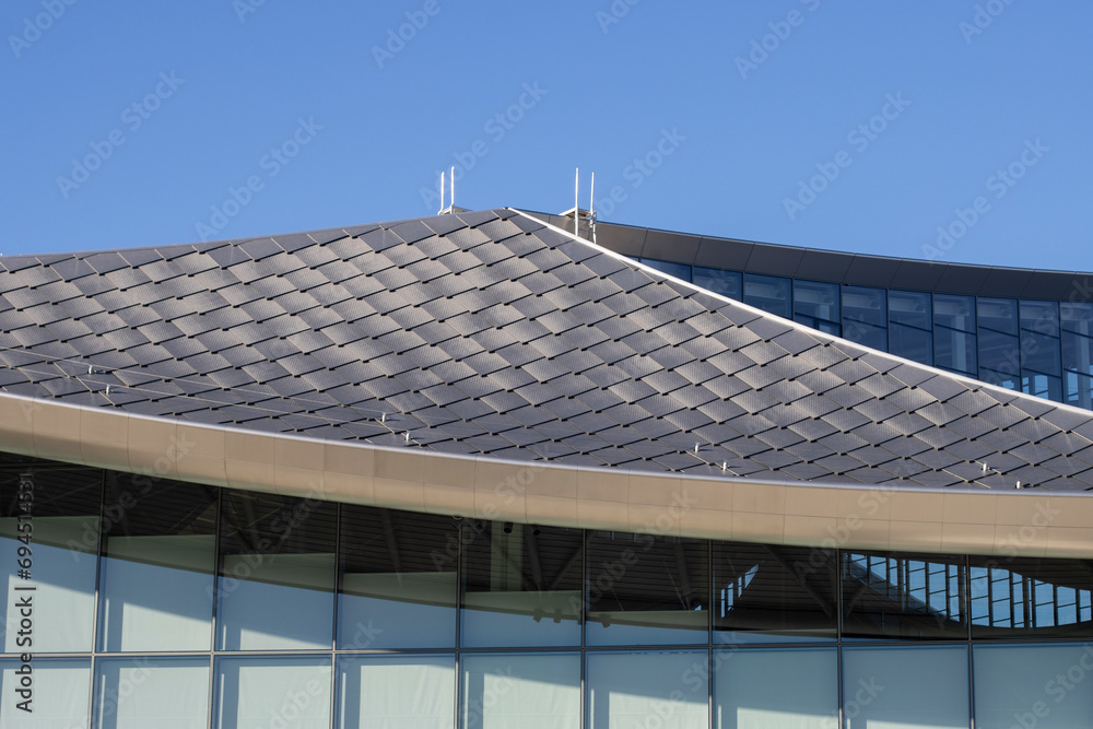 Mountain View, CA, USA - Nov 24, 2023: The dragonscale solar roof of ...