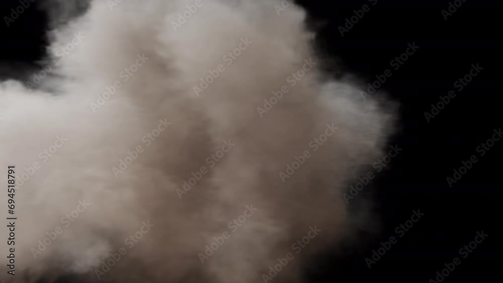Smoke, steam, mist, fog, cloud wiping across frame, 24p with alpha ...