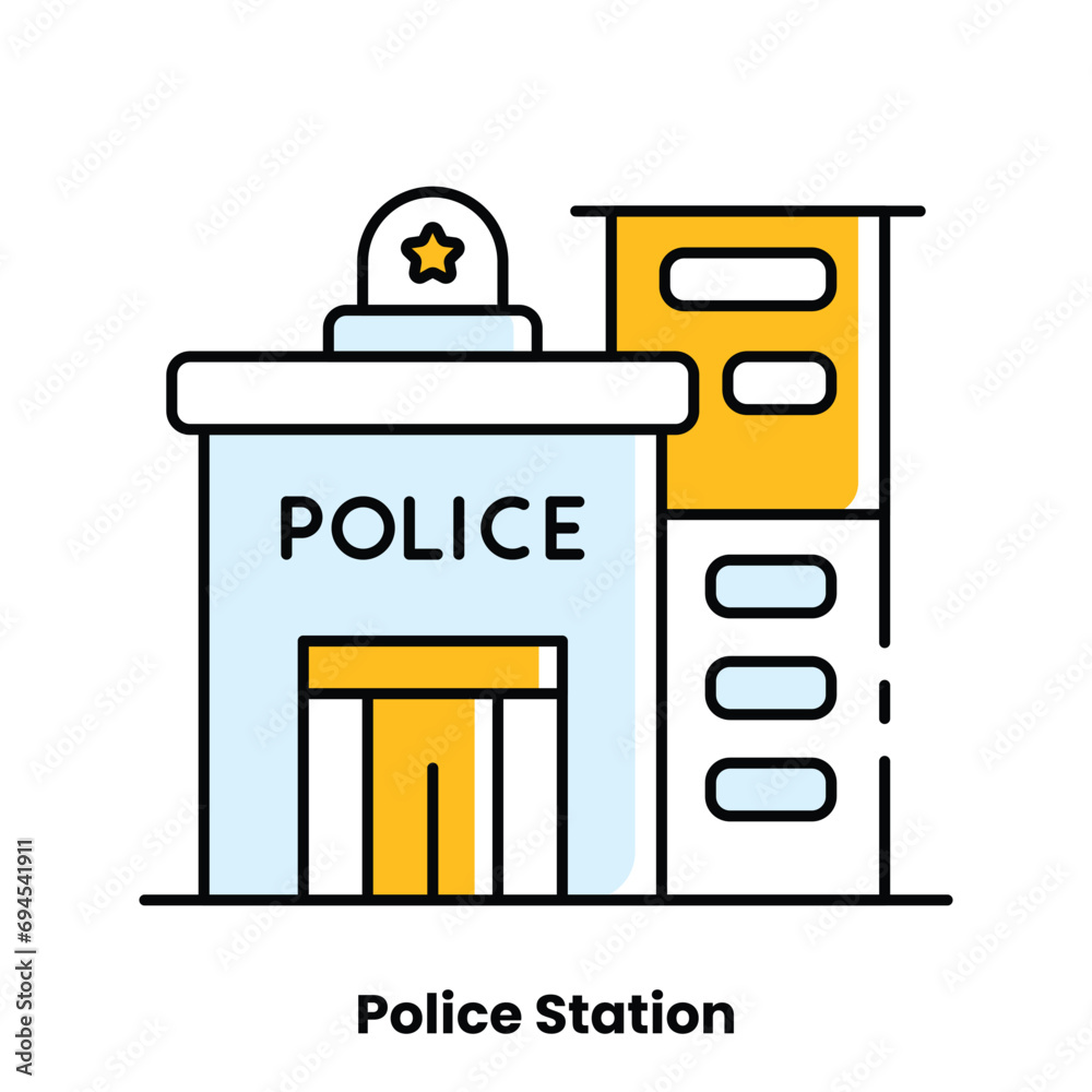 police, station, icon, law, enforcement, emblem, badge, justice, cop ...