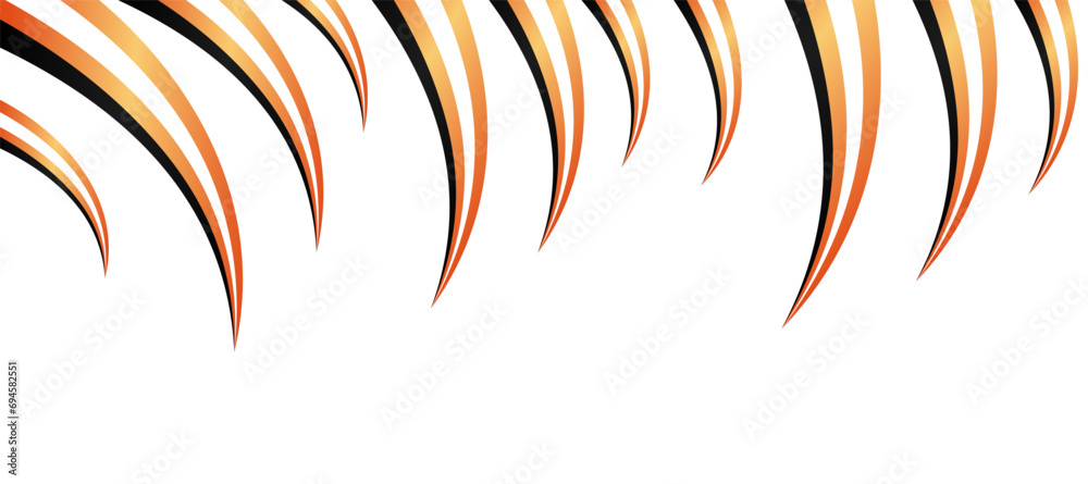 orange sharp curve claws sports car wrap livery stickers frame ...