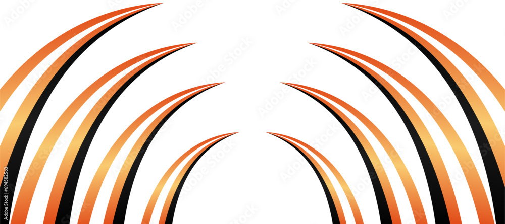 orange sharp spiral curve claws sports car wrap livery stickers ...