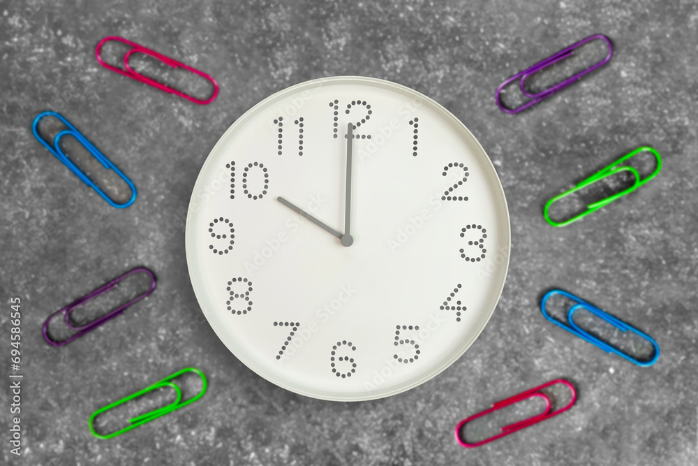 10 o'clock, morning. Study or business time. Clock with white clock ...