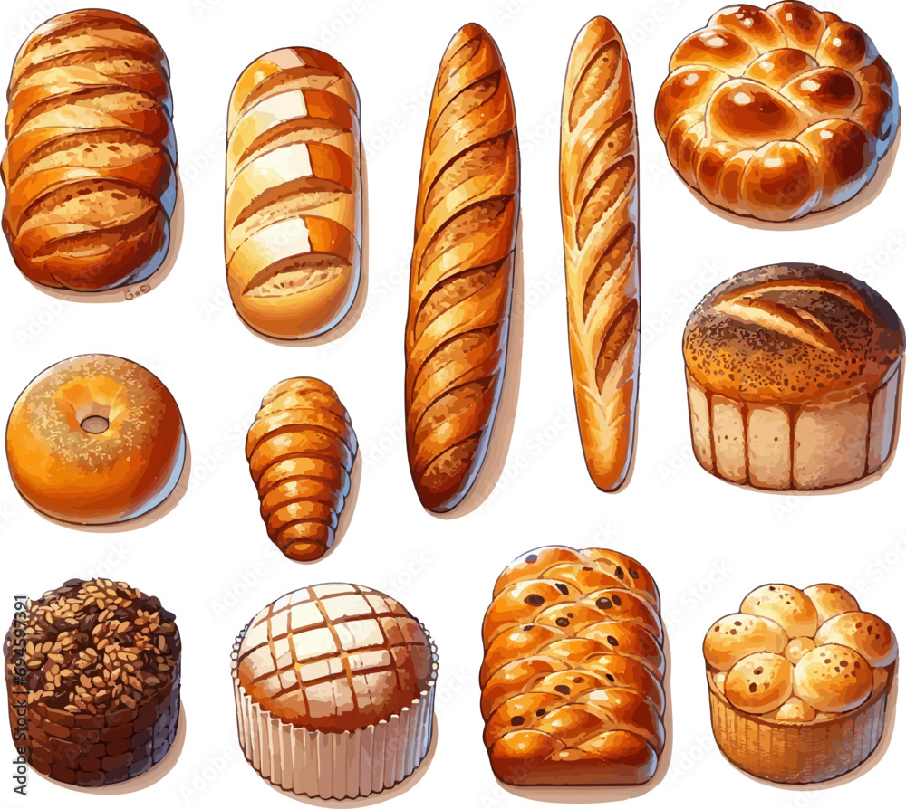 Delicious Bread Clipart Collection | High-Quality SVG Illustrations for ...