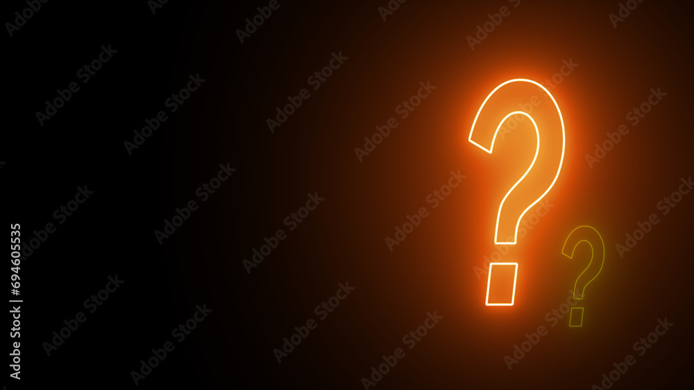 Neon glowing question mark sign, icon. Futuristic glowing question mark ... Neon glowing question mark sign, icon. Futuristic glowing question mark ...