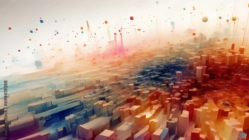 Vidéo Stock Dimensional transformations A complex visual representation ...